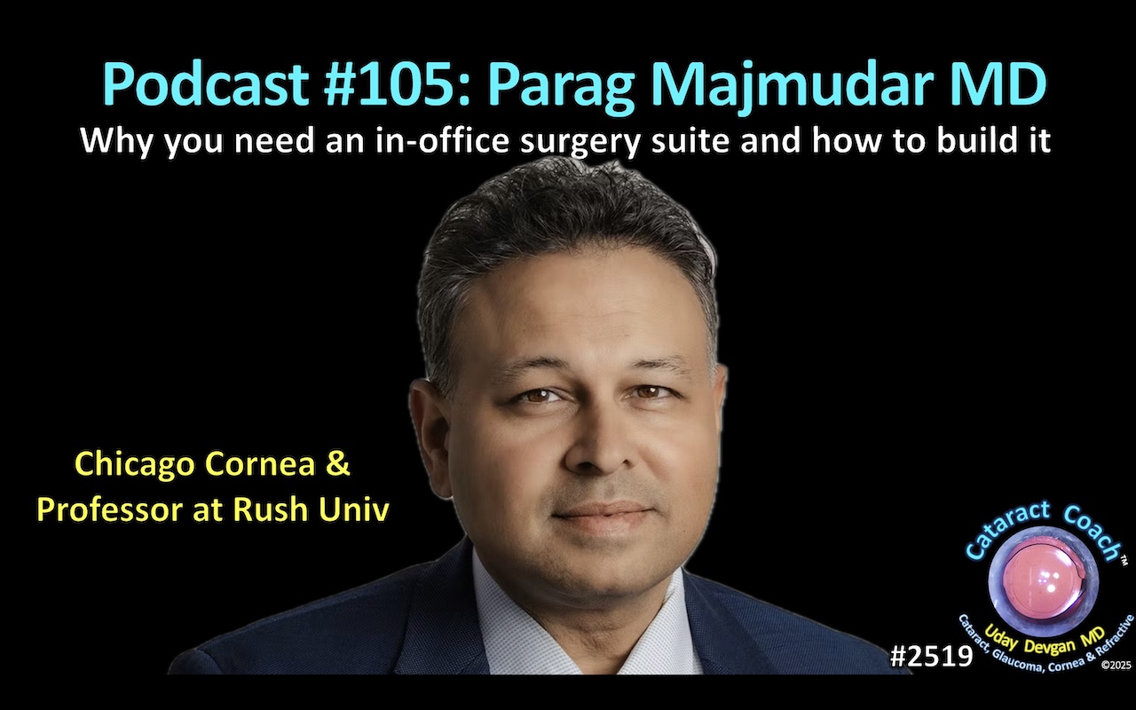 CataractCoach Podcast 105: Parag Majmudar MD - Office Based Surgery